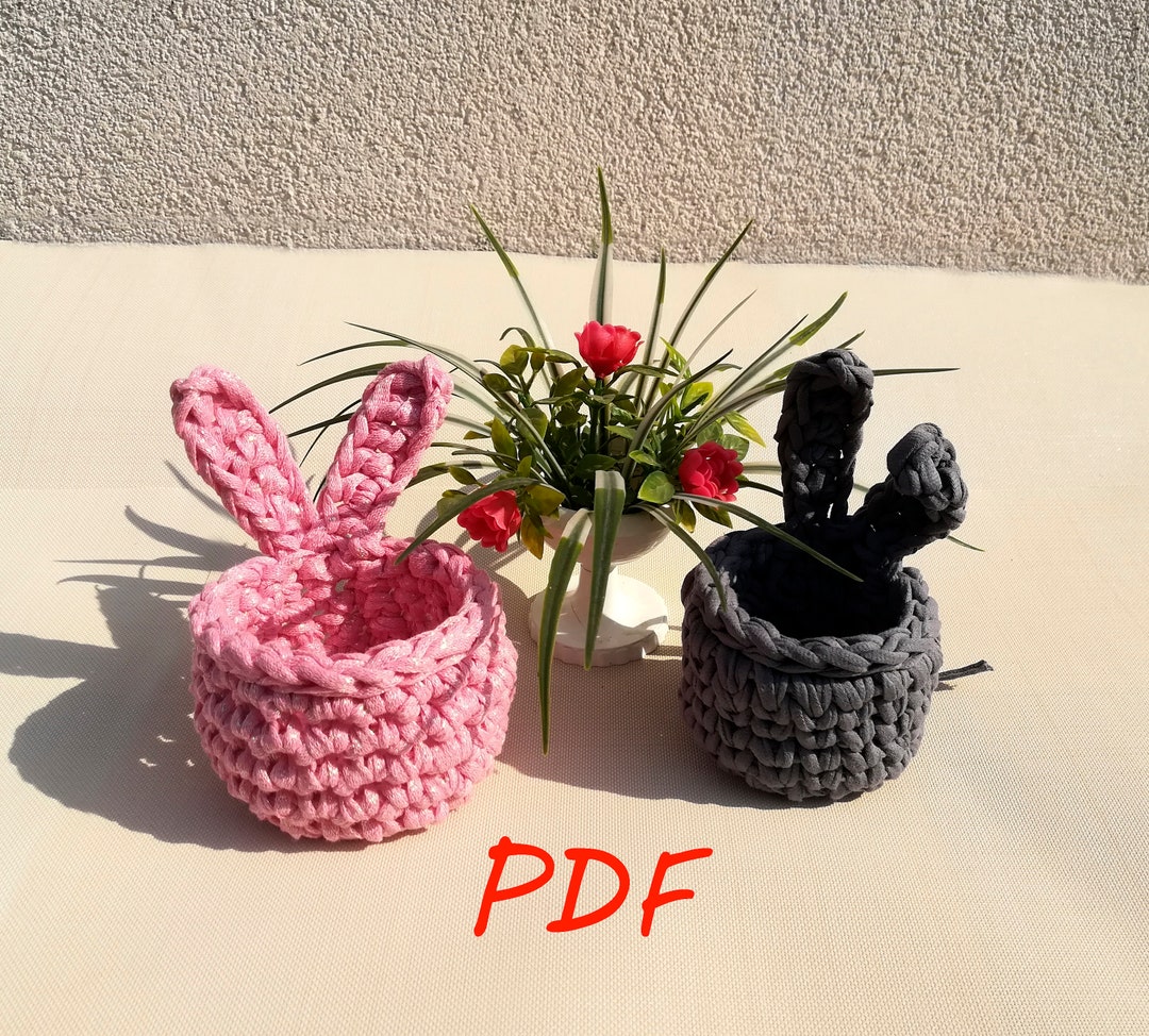Easter Bunny Basket Crochet Pattern - Crochet Pattern - Small Crochet ...
