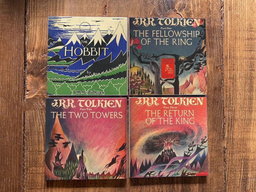 Lord of the Rings Book Cover Coasters Fully Sublimated Images Great ...