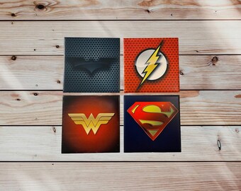 Superhero Coasters - Etsy