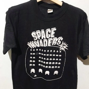 Vintage Space Invaders Shirt Size XS-S 80s Arcade Game Tee, Shoot 'em ...