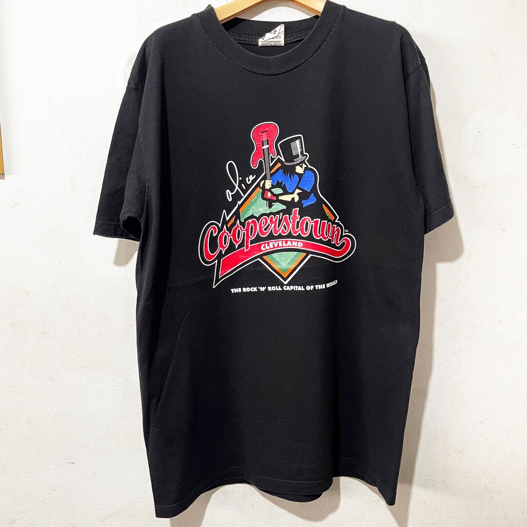 Vintage 90s Alice Cooperstown Shirt Size L Restaurant Band Rock Bar Tee ...