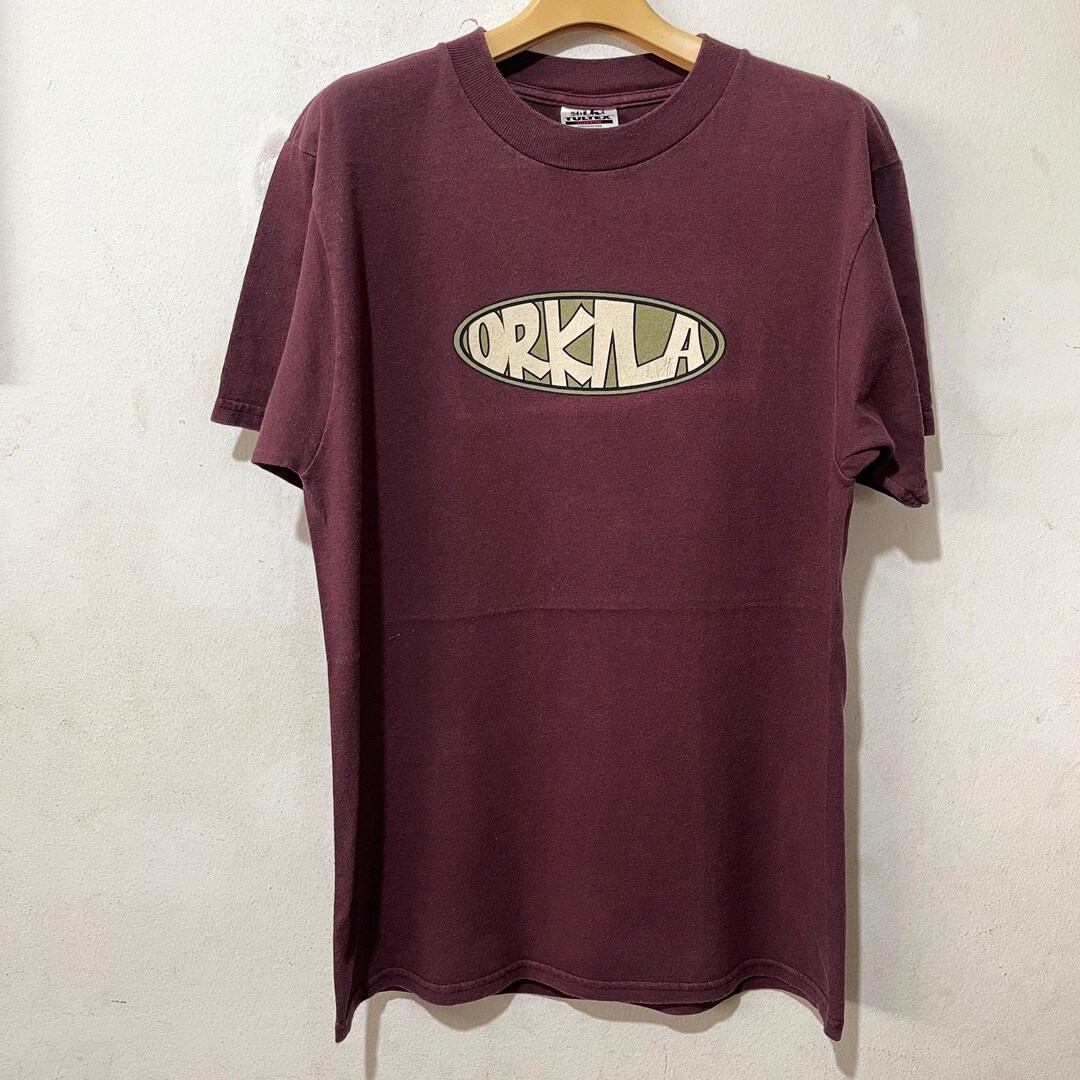Vintage 90s ORKILA Spell Out T-shirt Size M - Etsy