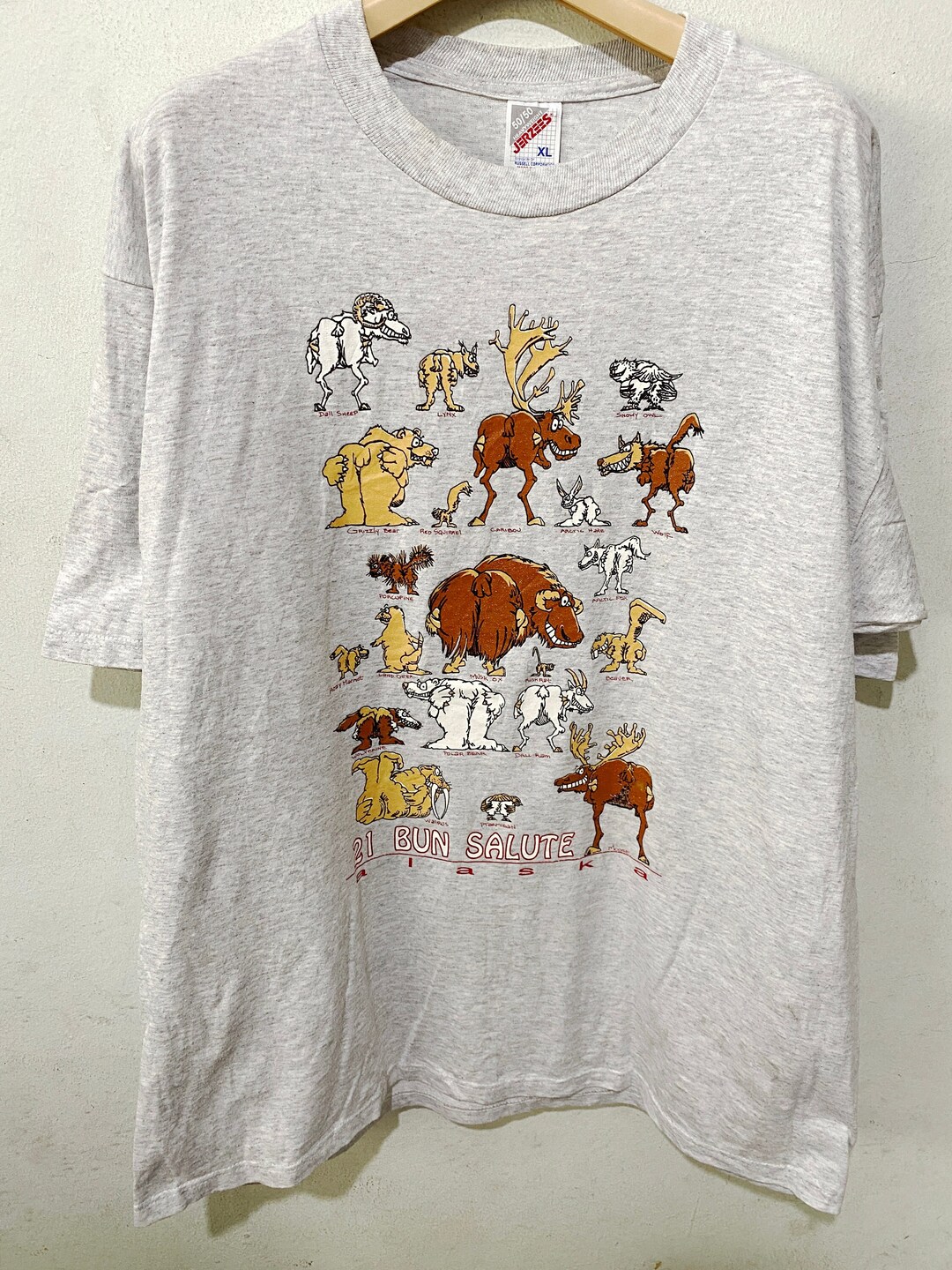 Vintage 21 Bun Salute Animals Alaska Shirt Size XL - Etsy