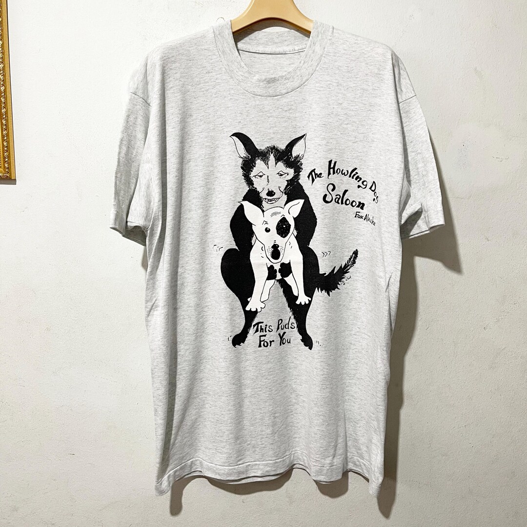 Vintage 90s Howling Dog Saloon Fox Alaska T-shirt Size L - Etsy