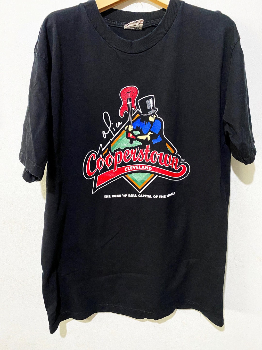 Vintage 90s Alice Cooperstown Shirt Size L Restaurant Band Rock Bar Tee ...