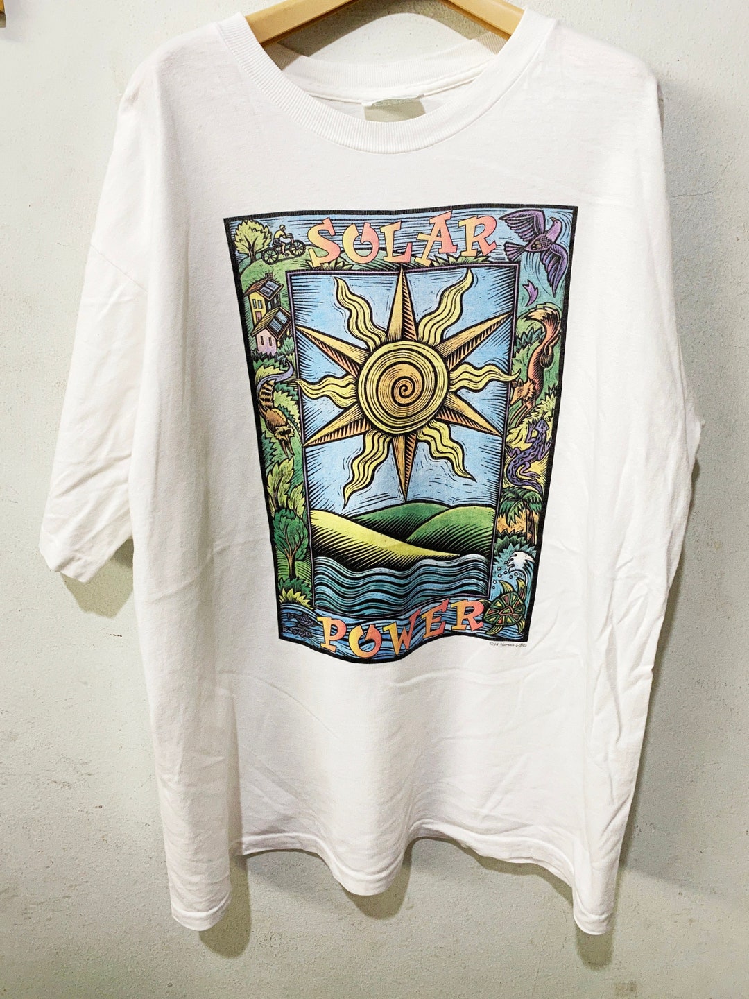 Vintage 90s Human I Tees Solar Power Shirt Size XL - Etsy