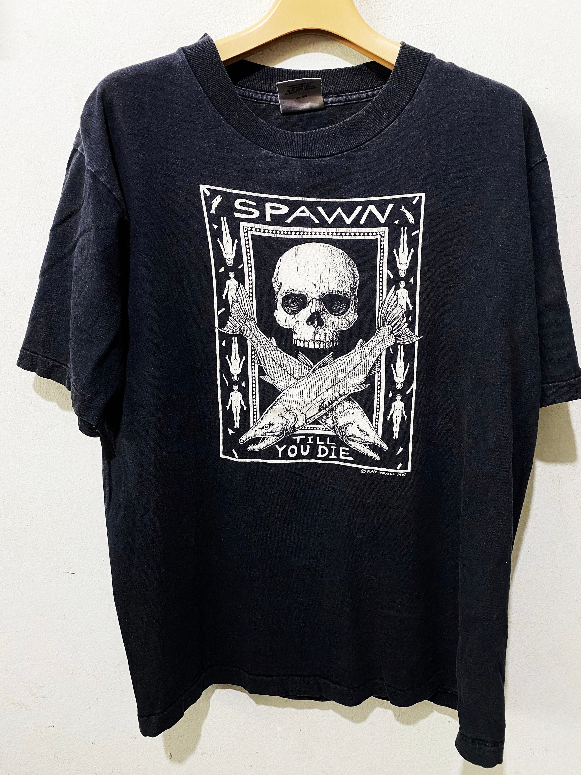Vintage 80s Ray Troll Spawn Till You Die T-shirt Size L - Etsy Australia