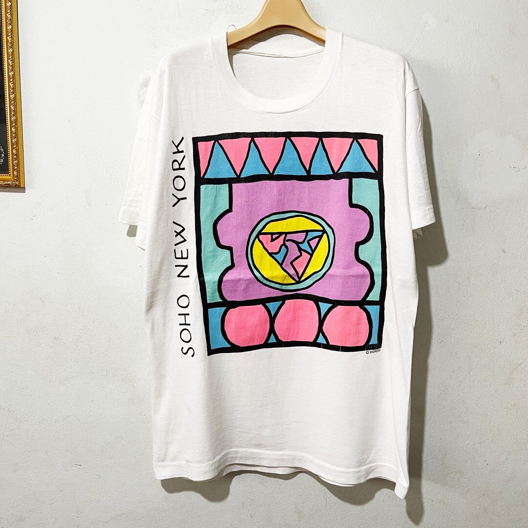 Vintage 90s New York Soho T-shirt NYC City Graphic Tee Size L - Etsy