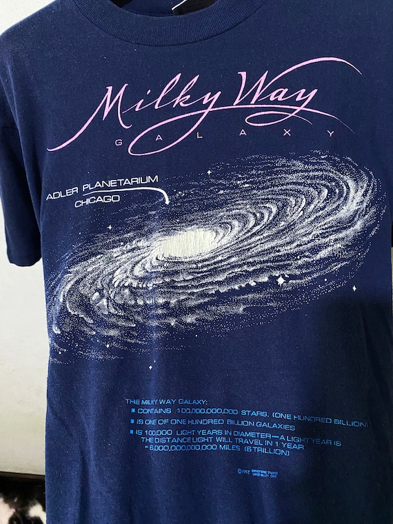 Vintage 90s Milky Way Galaxy Solar System Shirt Size M - Gem