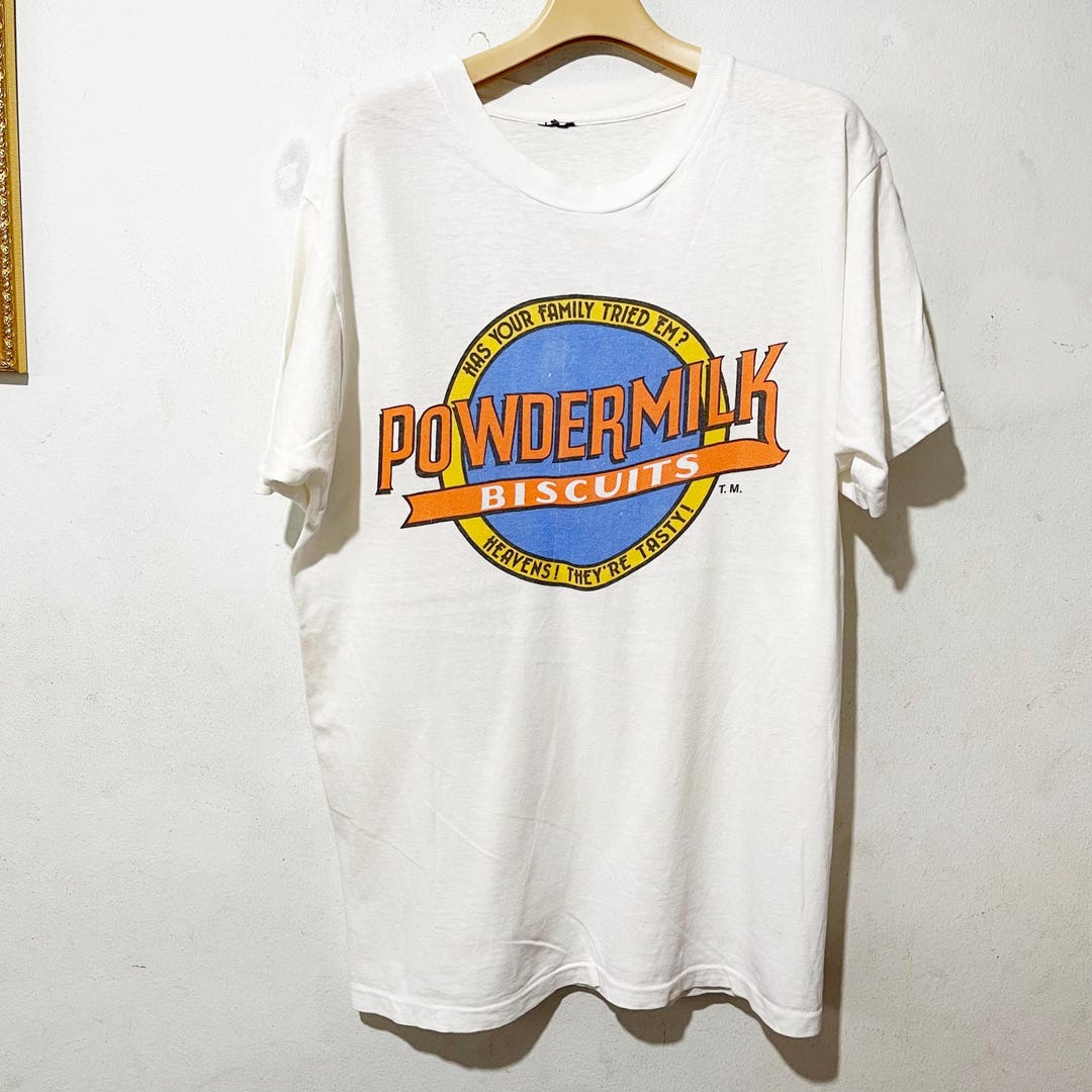 Vintage 90s Powdermilk Biscuits T-shirt Prairie Home Companion Radio ...