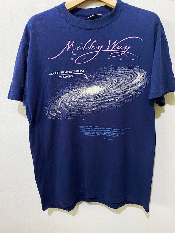 Vintage 90s Milky Way Galaxy Solar System Shirt Size M - Gem