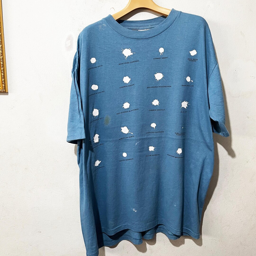 Vintage 90s Bird Poop Identification Shirt Size XL Vintage Bird Poop ...