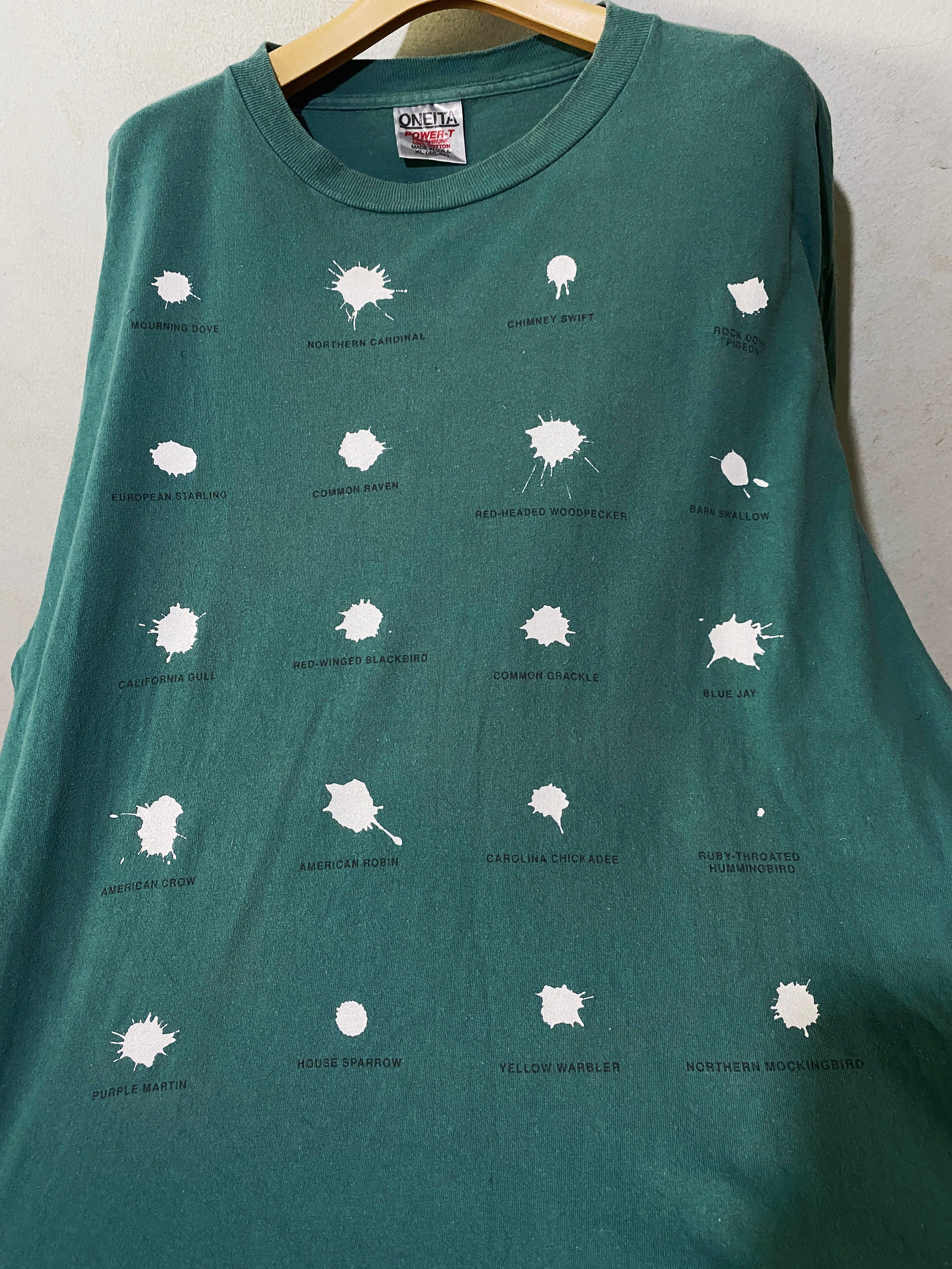 Vintage 90s Bird Poop Identification Shirt Size XL Vintage Bird Poop ...