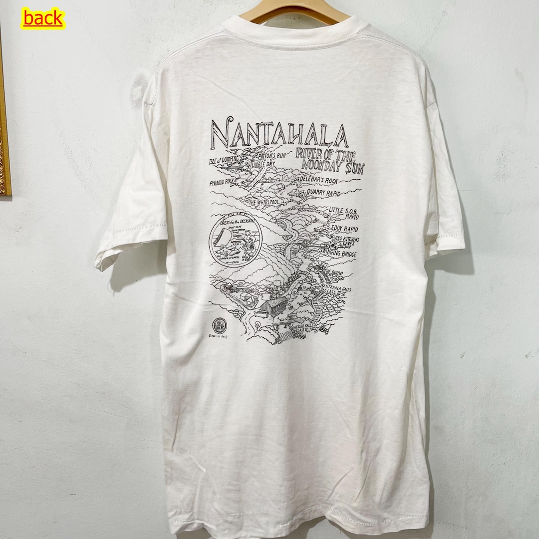 Vintage 80s Nantahala River T-shirt Whitewater Rafting Adventure ...