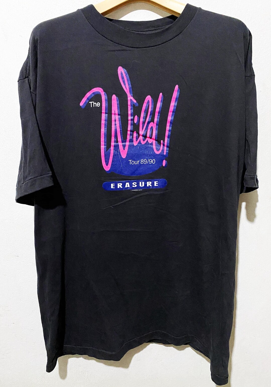 Vintage 1989 Erasure Shirt Size L 80s Wild Tour Shirt, Synth-pop Music ...