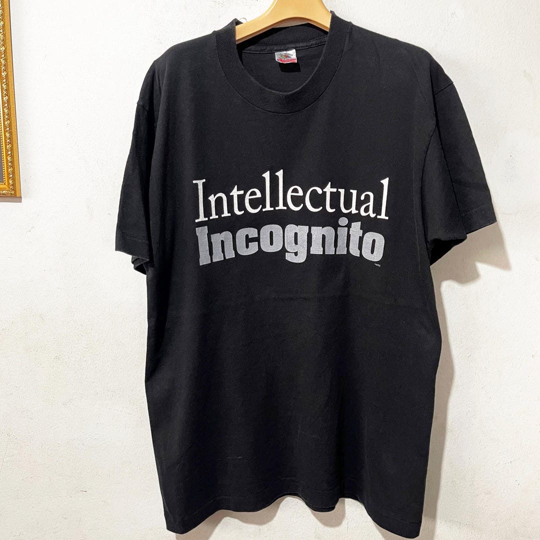 Vintage 90s Intellectual Incognito T-shirt Size L - Etsy