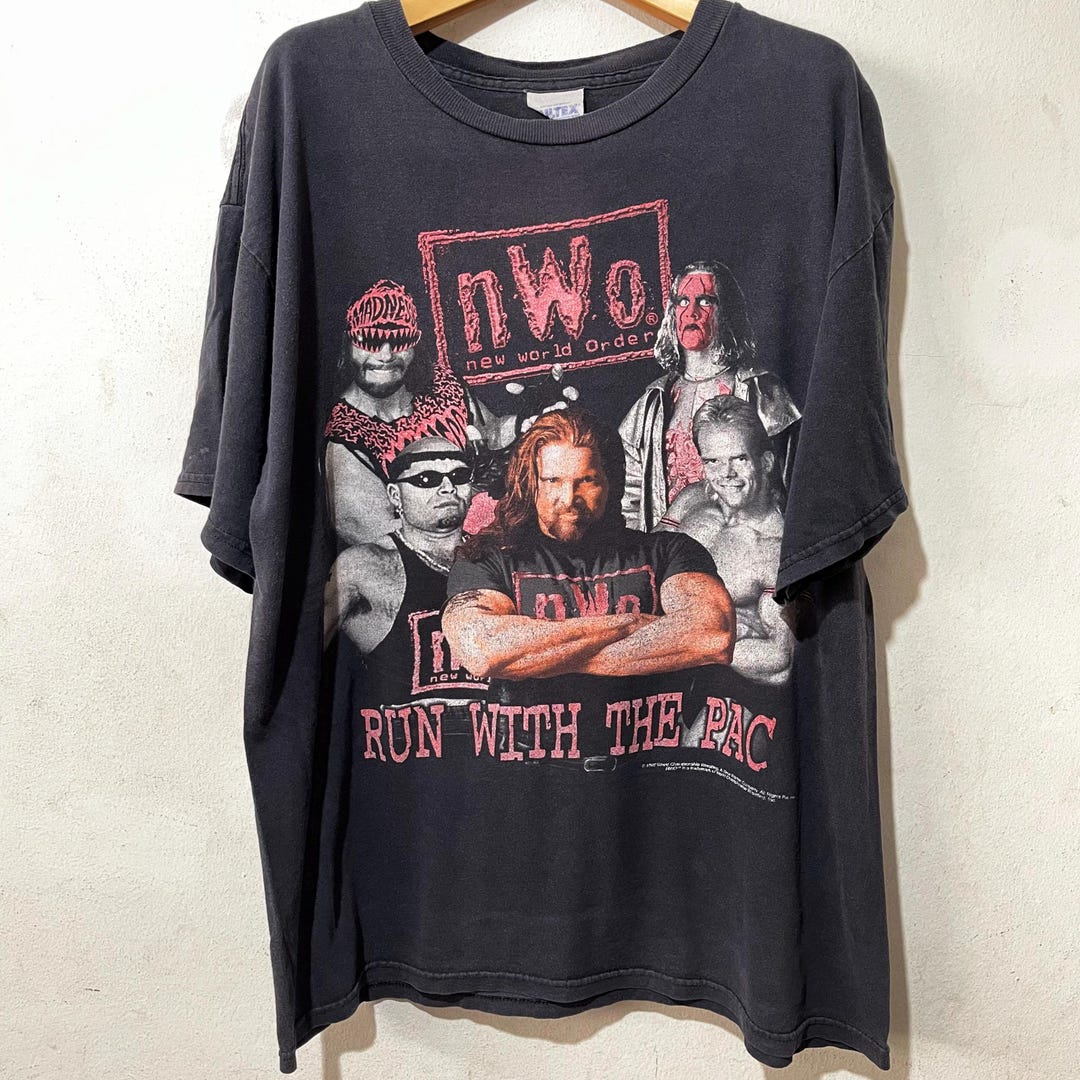 Vintage 1998 Nwo Wolfpac T-shirt “run With the Pac” WCW Tee Size L–XL ...