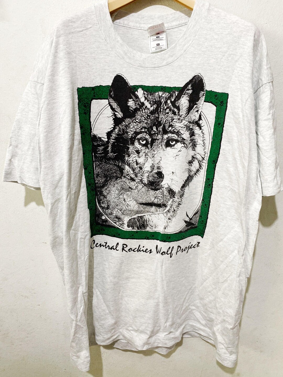 Vintage Wolf Shirt Size XL 90s Timber Wolf Tee, Native American Tee ...
