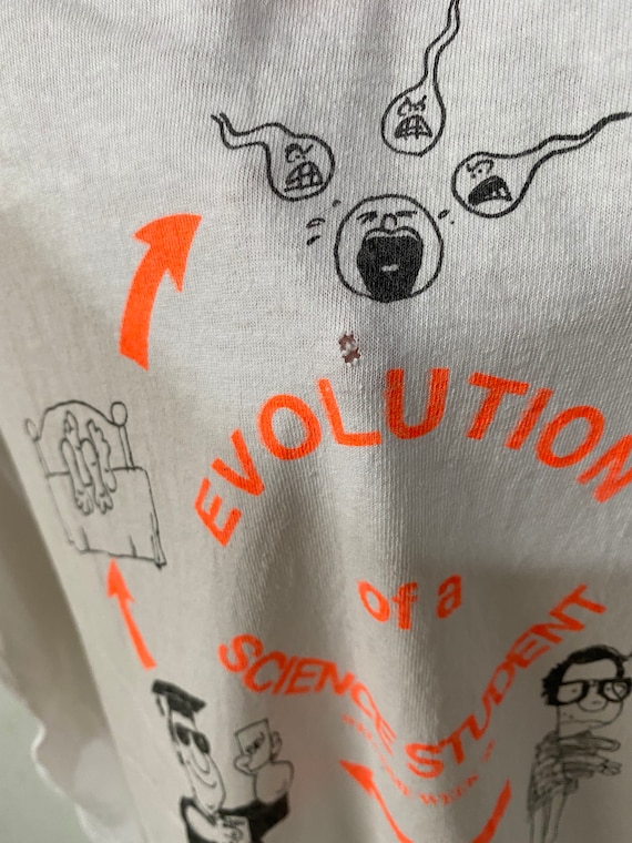 Vintage 80s Science Shirt Size M 1989 "Evolution of a… - Gem
