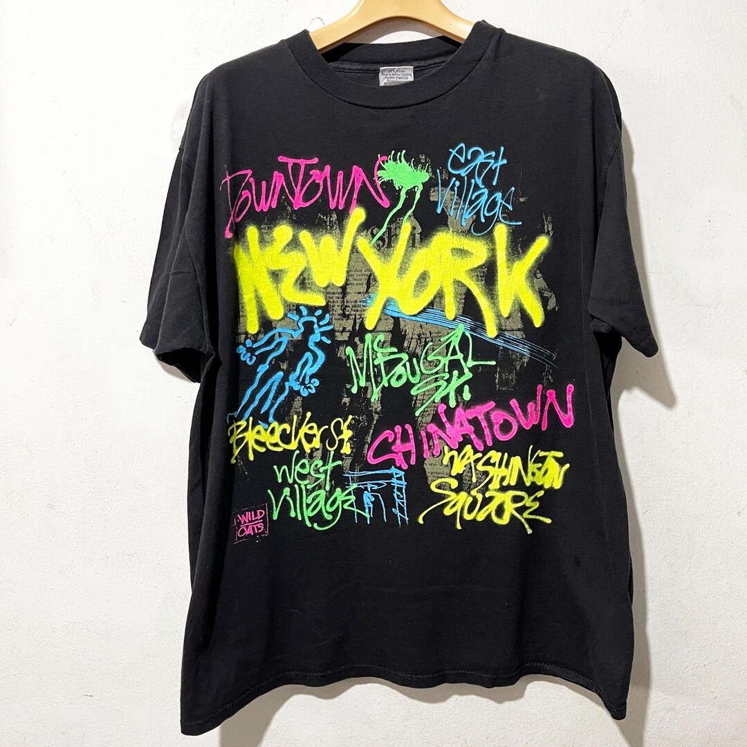 Vintage 90s New York Graffiti T-shirt Size L - Etsy