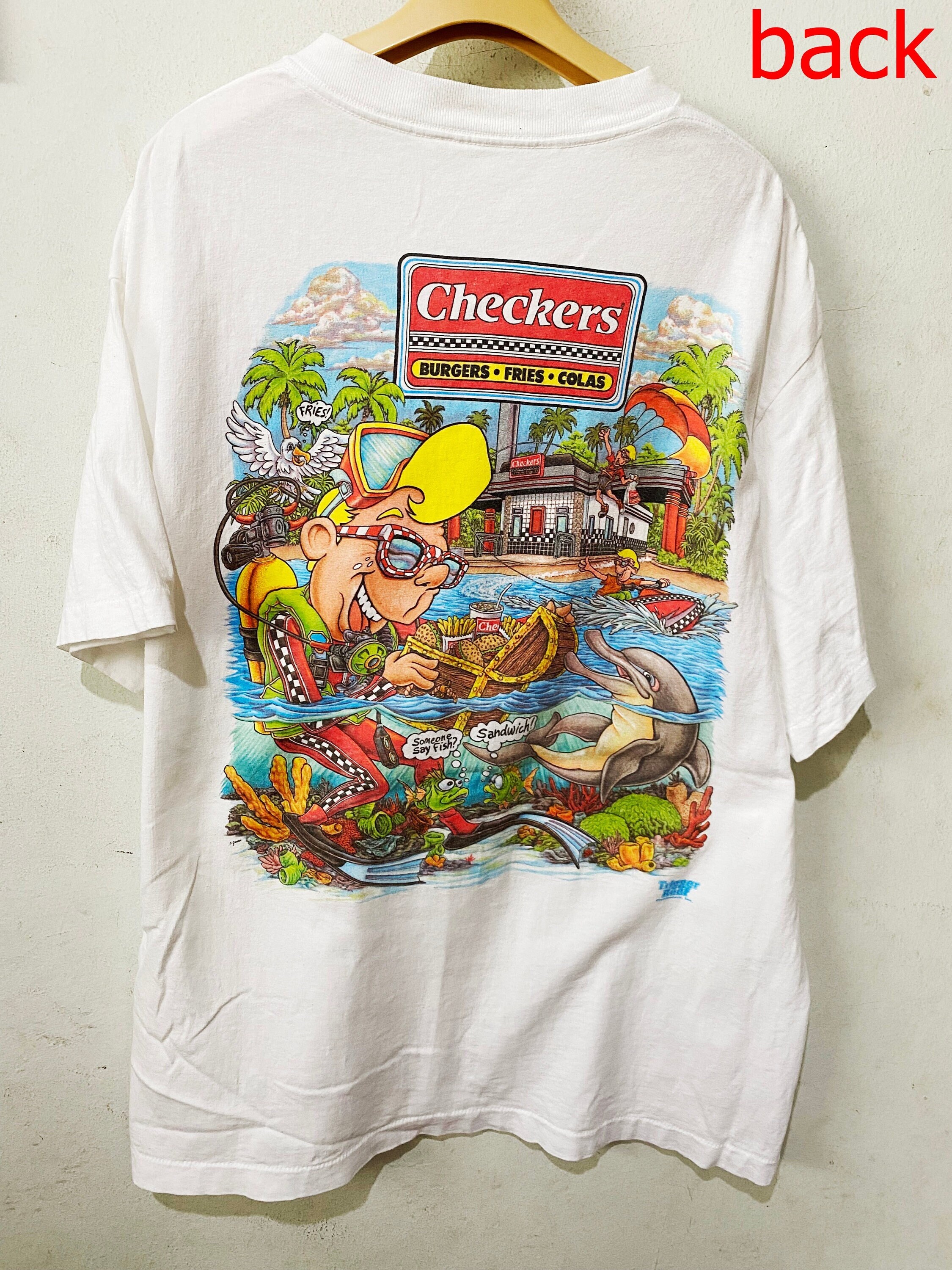 Vintage Checkers Burgers Shirt Size XL - Etsy