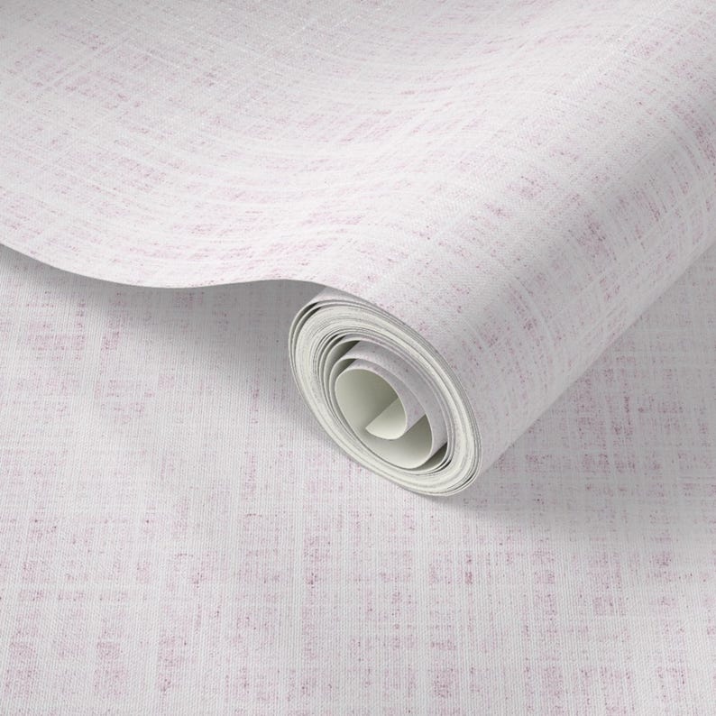 Subtle Purple Linen Wallpaper: Calming Lavender Woven Look - Etsy
