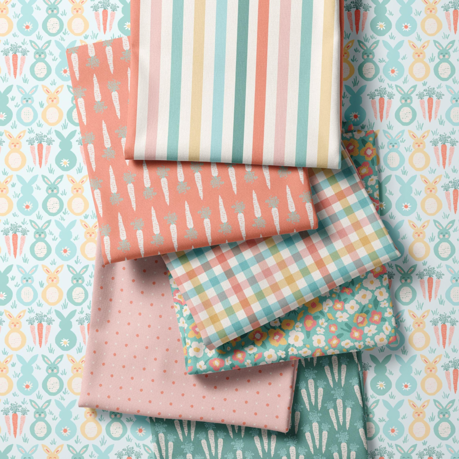 Easter Cotton Fabric by Yard for Quilting Sewing Crafts in Spring ...