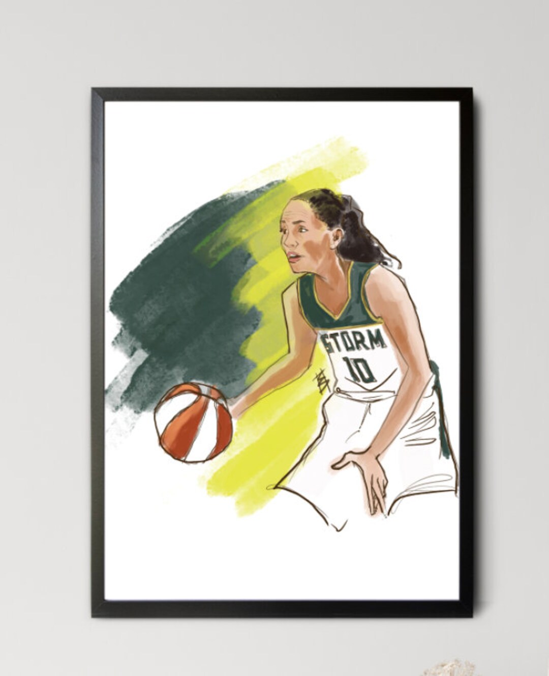 Sue Bird Portrait/ Caricature Print/ Custom Wall Print/sports ...