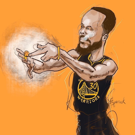 Stephen Curry Portrait/ Caricature Print put a Ring on It - Etsy