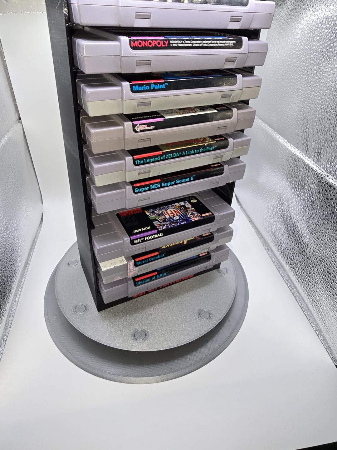 Vintage SNES Cartridge Organizer | Retro Super Nintendo Game Storage ...