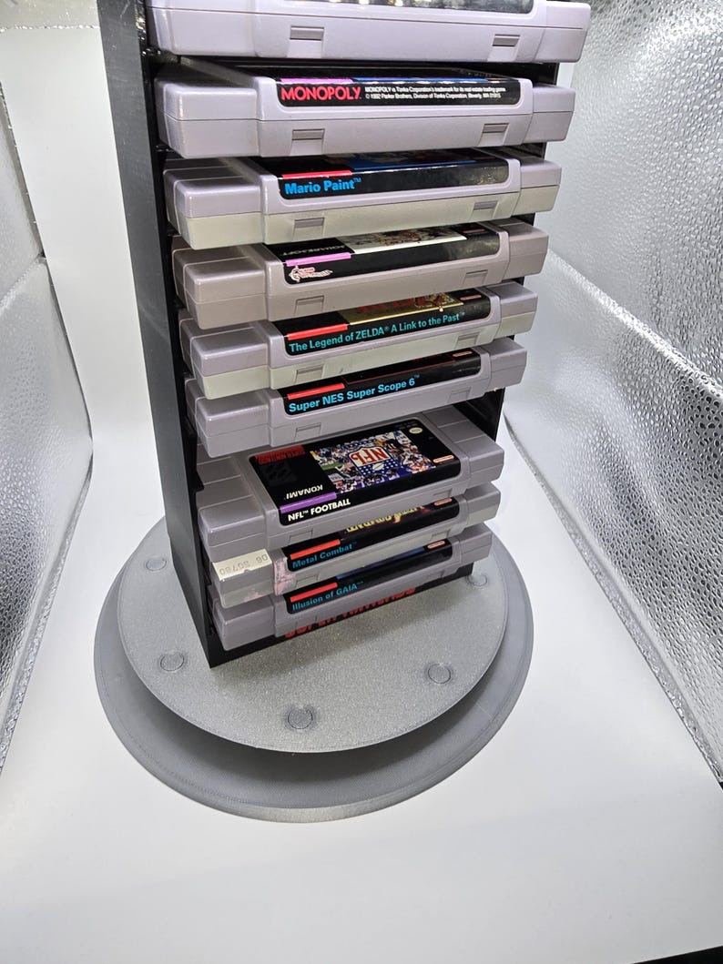 Vintage SNES Cartridge Organizer | Retro Super Nintendo Game Storage ...