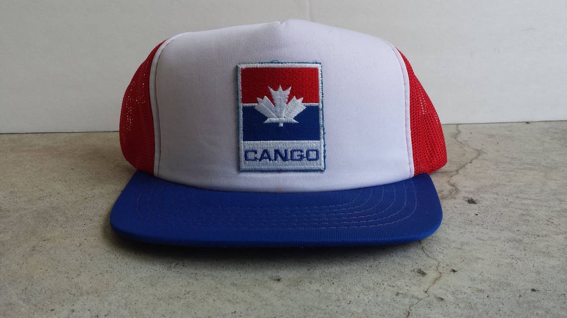 Vintage 1990's CANGO Gas Station Trucker Hat / Snapback / Cheese Grater ...