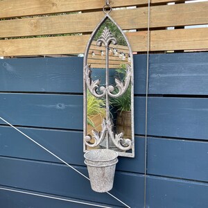 Gothic Style Metal Mirrored Wall Planter With Pot - Etsy UK