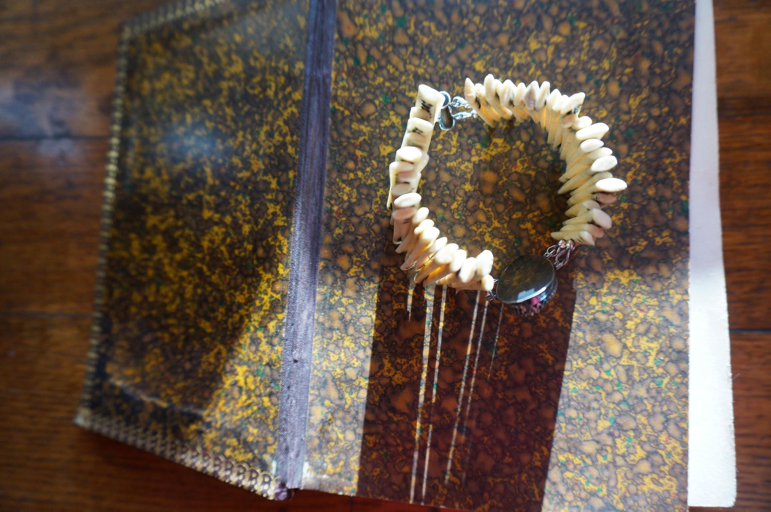 UNIQUE Vintage Bone Counting Stick & Orthoceras Fossil | Etsy