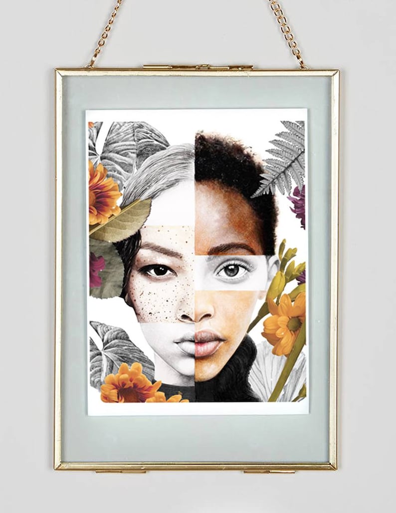 Beauty Has No Colour Print A4 A3 or A2 Collage Art | Etsy UK