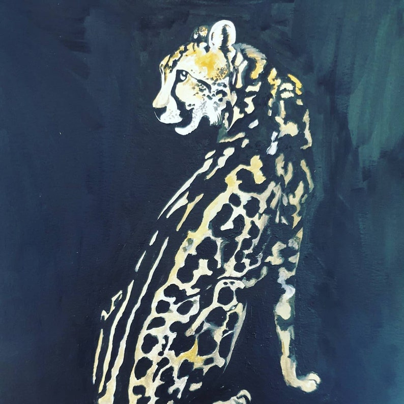 Cheetah Art Print Leopard Big Cat African Wildlife Safari - Etsy