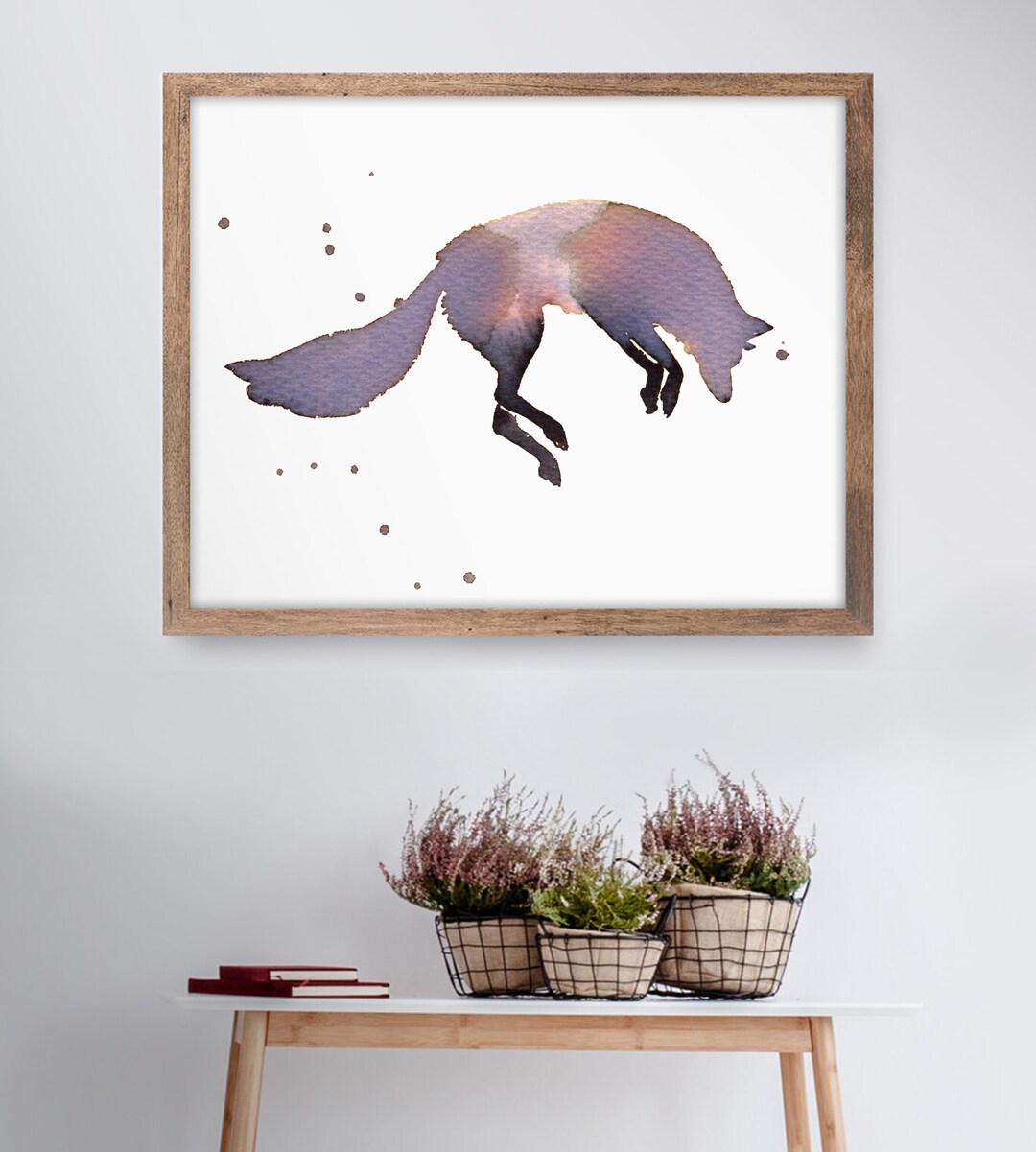 Jumping Fox Print, A5 or A4 - Jumping Fox, Watercolour Fox - Etsy