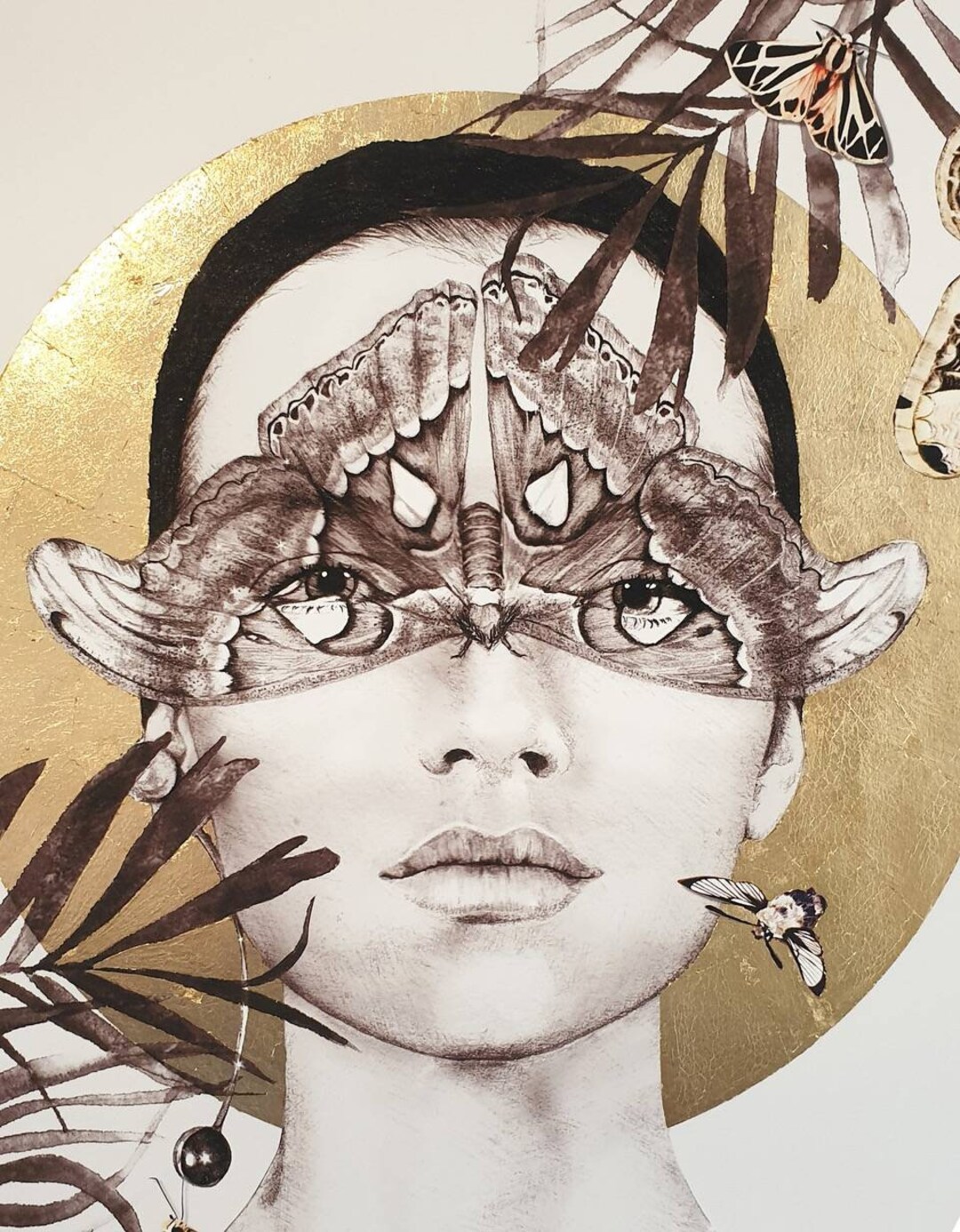 Gold Leaf Print 'metamorphosis' A4, A3 or A2 - Golden Wall Art, Atlas ...