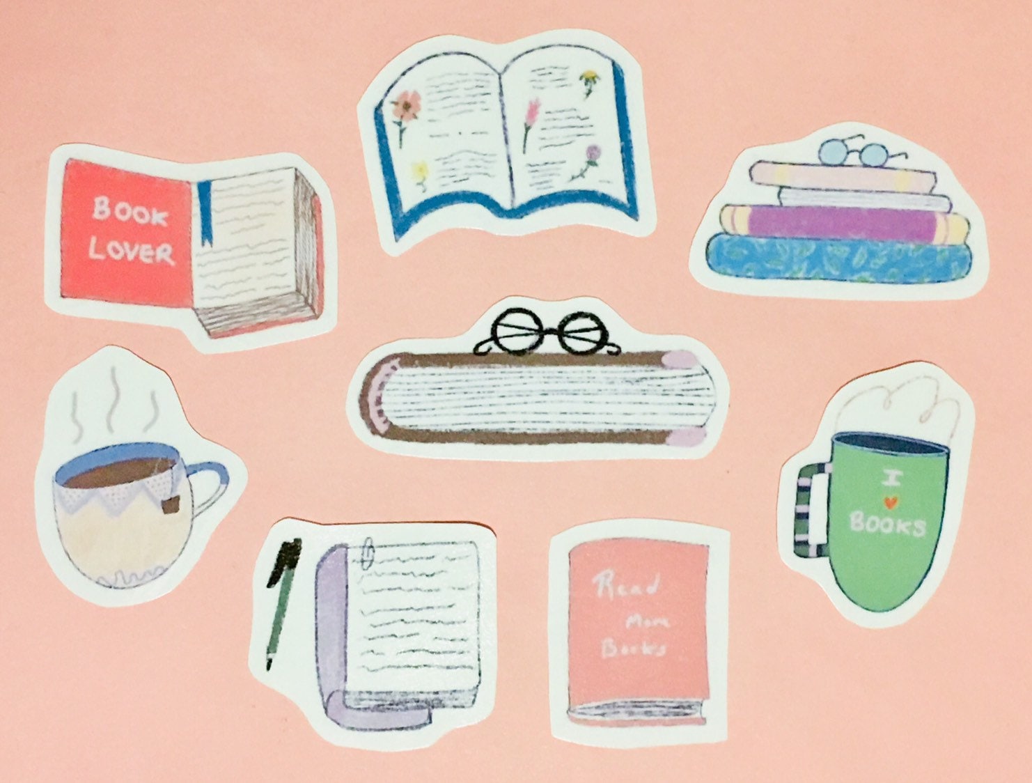 Book Sticker Pack English Major Stickers Book Stickers for | Etsy