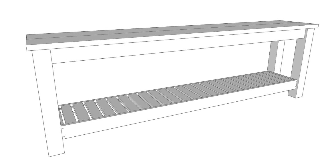 Easy Wooden Console Table Building Plans. Furniture Plans Long - Etsy