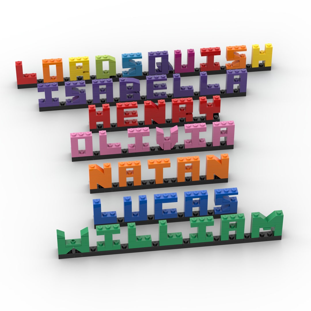 Personalised Lego Minimalist Name Plate Stylish for Office Bedroom ...