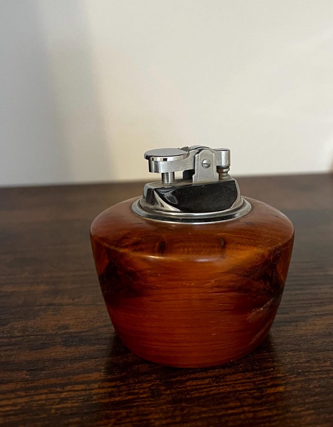 Vintage Mid Century Style Wooden Desk Lighter - Etsy