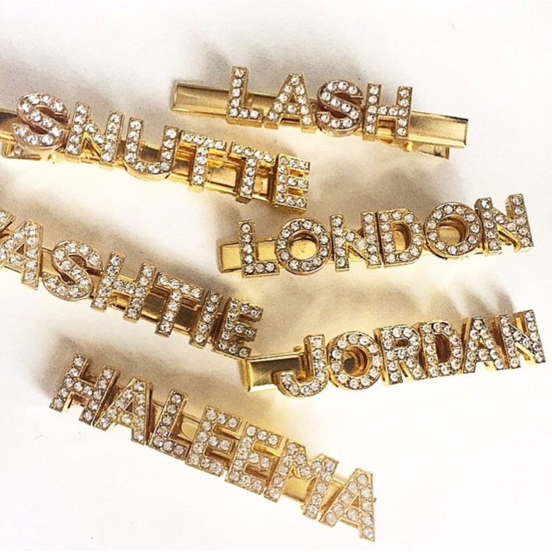 Personalised Custom Hair Clip Gold Hair Clippersonalised - Etsy
