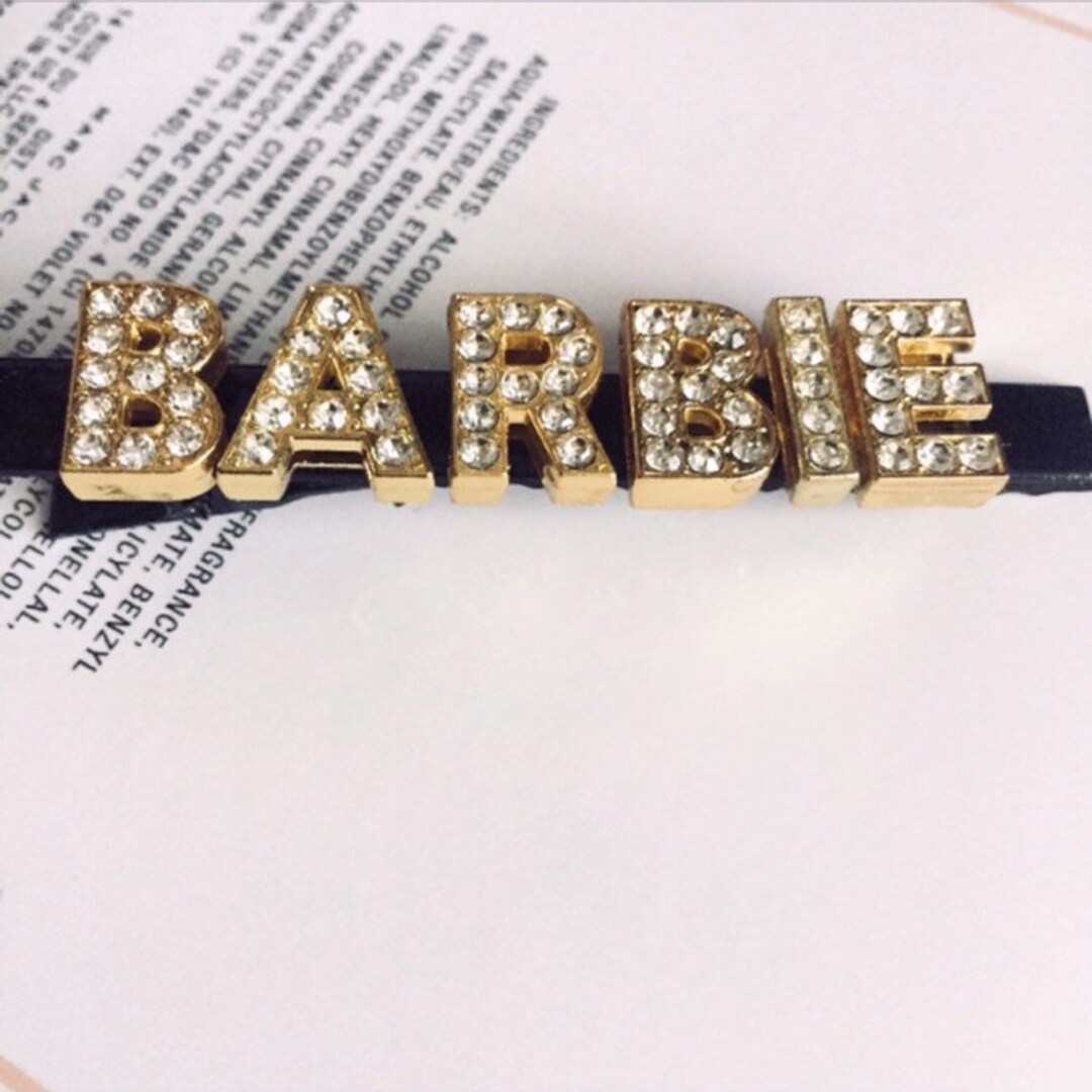 Personalised Custom Hair Clip, Name Word Slogan Rhinestone Hair Clip ...