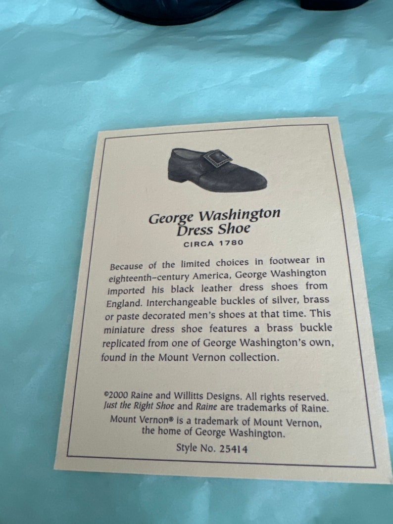 George Washington Dress Shoe/ Miniature Collectible - Etsy