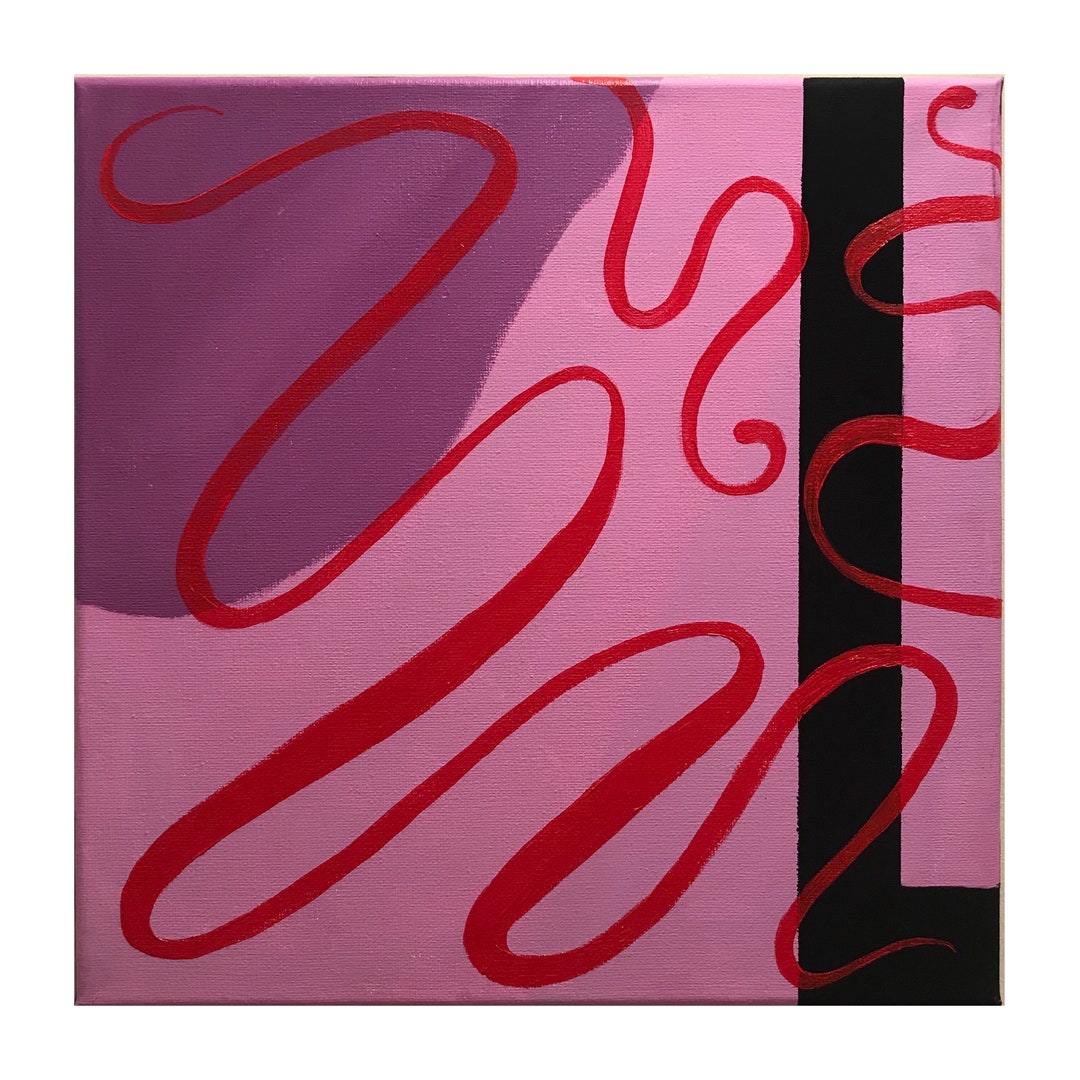 The Red Dance Abstract Painting - Etsy