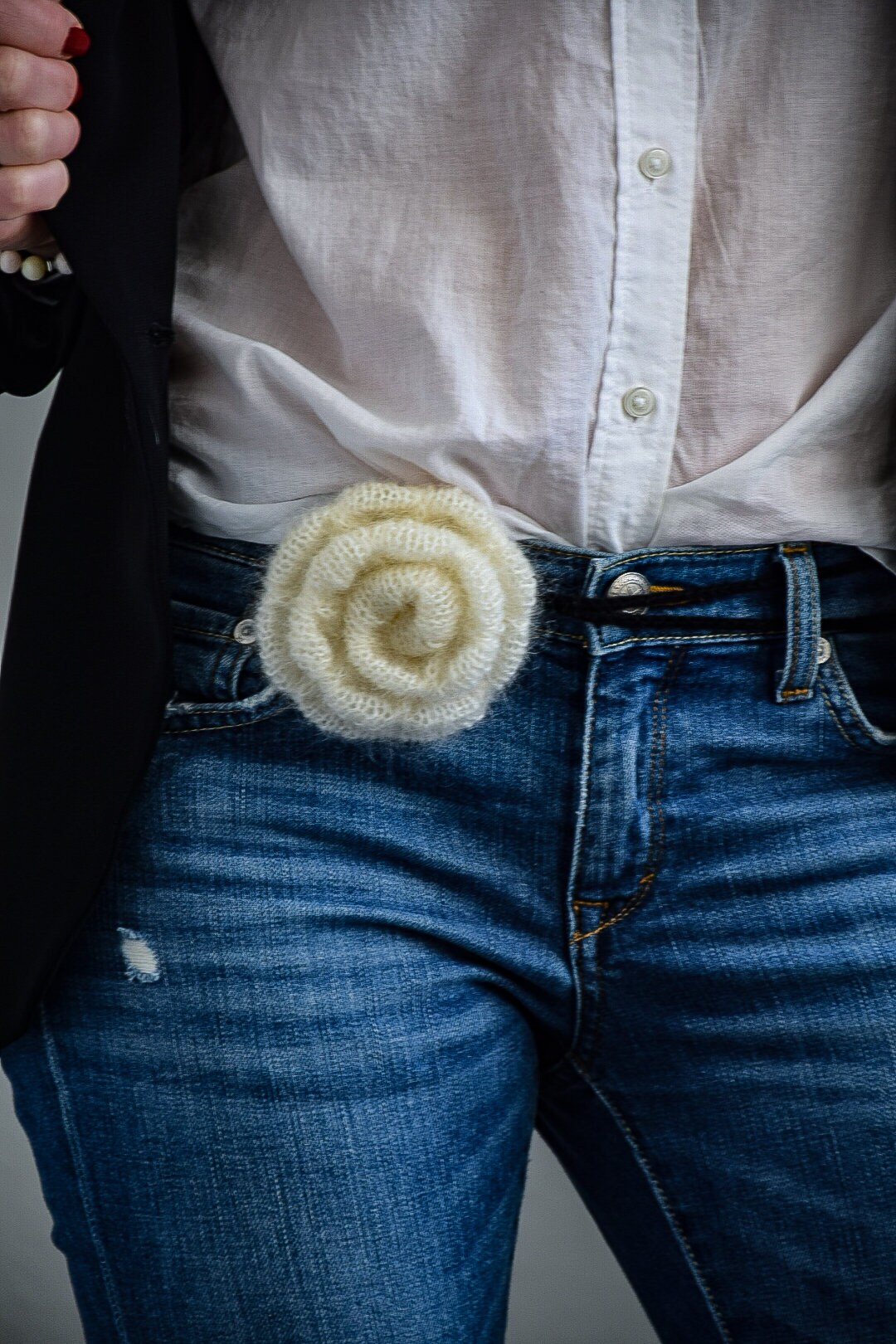 Knitted Brooch rose, Accessory, Brooch With Clasp, Brooch With Cord ...