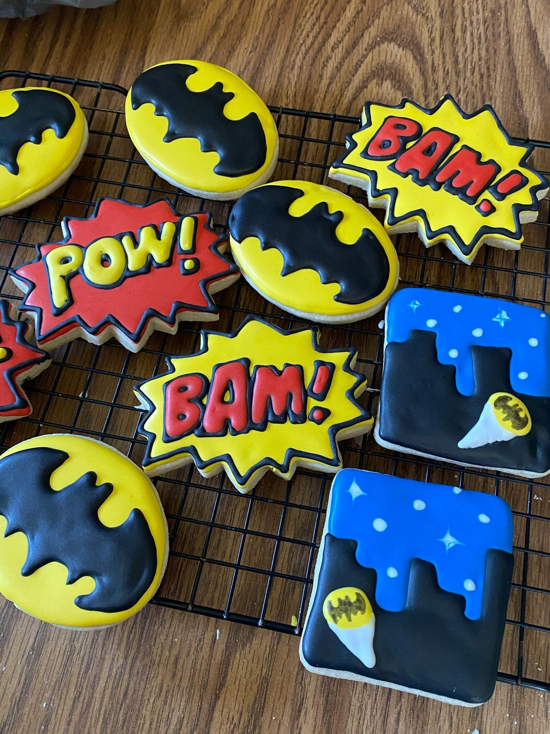 Batman Hand Decorated Sugar Cookies - Etsy