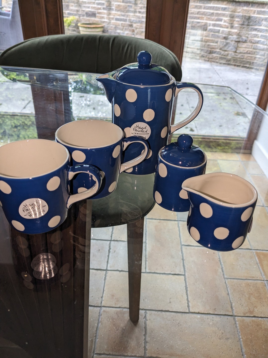Whittards of Chelsea Hand Painted Blue and White 5 Piece Teaset - Etsy