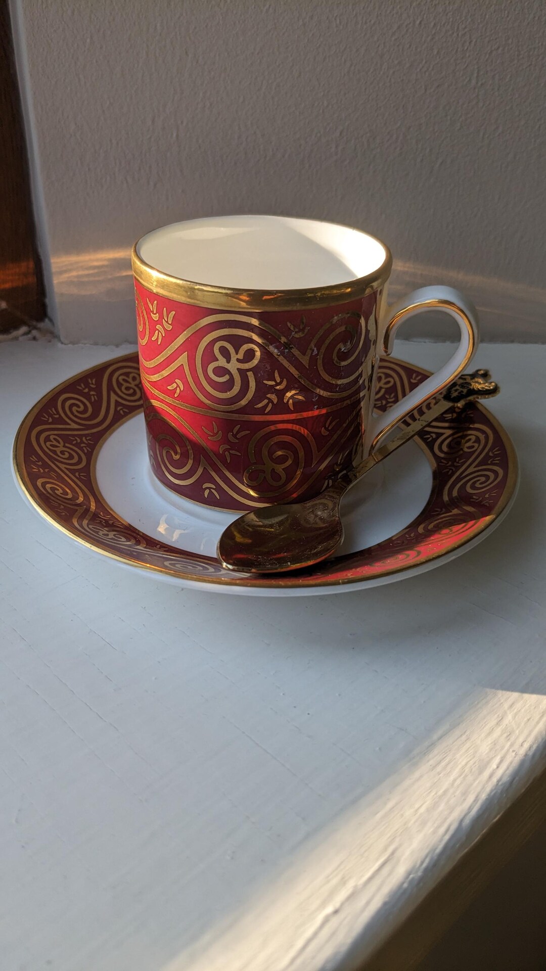 Tower of London Demitasse Coffee Cup and Saucer With Spoon Sword of ...